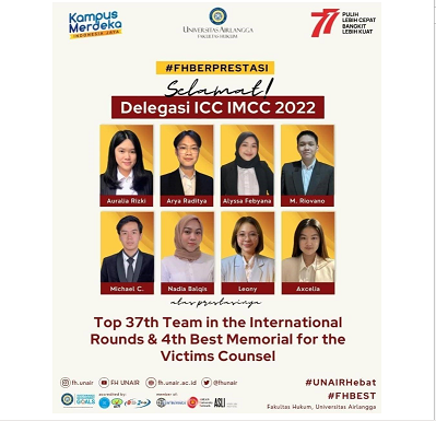 Pertama Kali Ikuti ICC MCC, Delegasi ILSA Chapter UNAIR Raih Peringkat ...